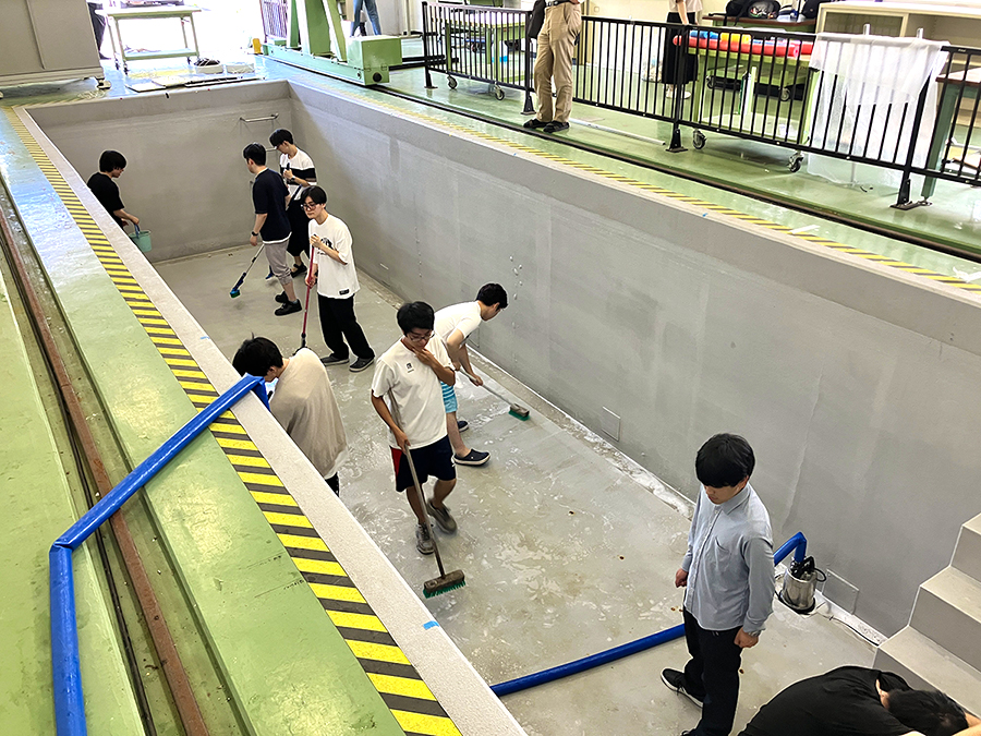 Cleaning the Experiment Pool | Actuation Lab